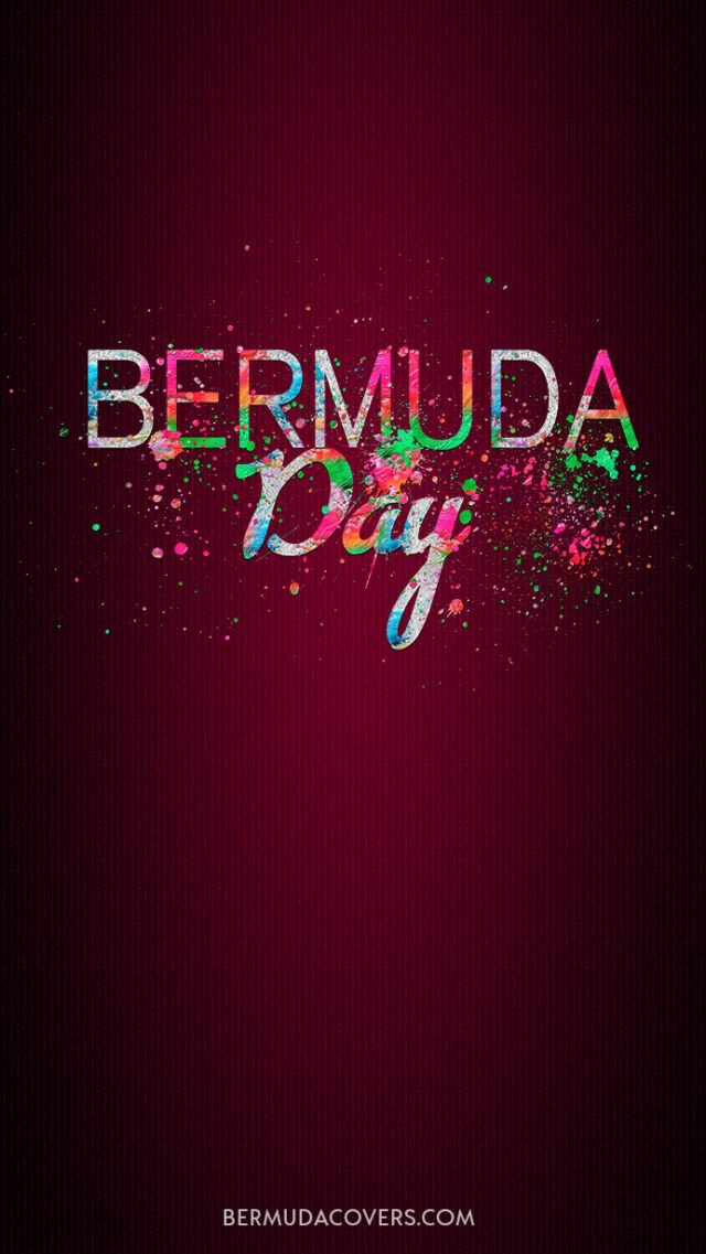 Paint Splash Pink Bermuda Day Facebook Cover & Phone Wallpaper - BDADay.com
